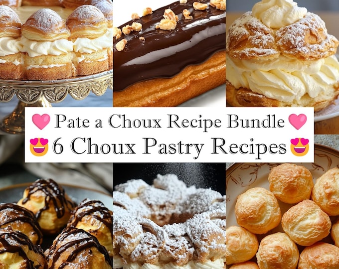 Classic French Choux Pastry Recipe Bundle - - Digital Download ...