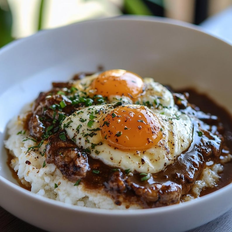 Loco Moco Recipe: Hawaiian Comfort Food (printable PDF) - Etsy