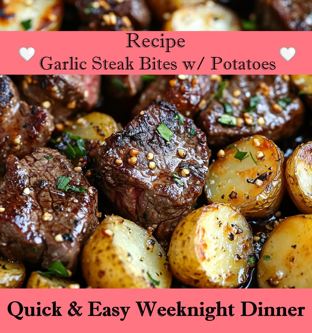 Garlic Butter Steak Bites With Potatoes RECIPE - Digital Download ...