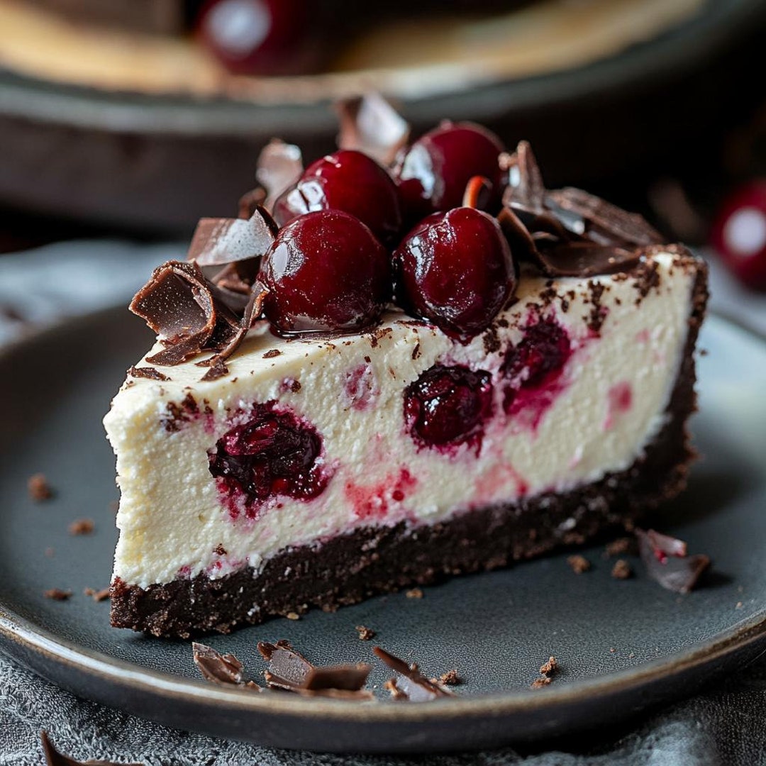 Black Forest Cheesecake Recipe: Chocolate Cherry Dessert Download ...
