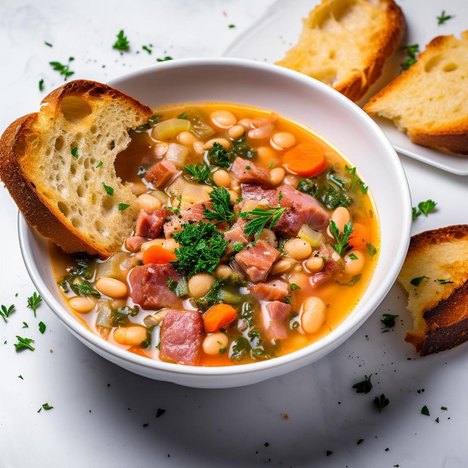 Ham White Bean Breakfast Soup Recipe - Digital Download | Printable ...