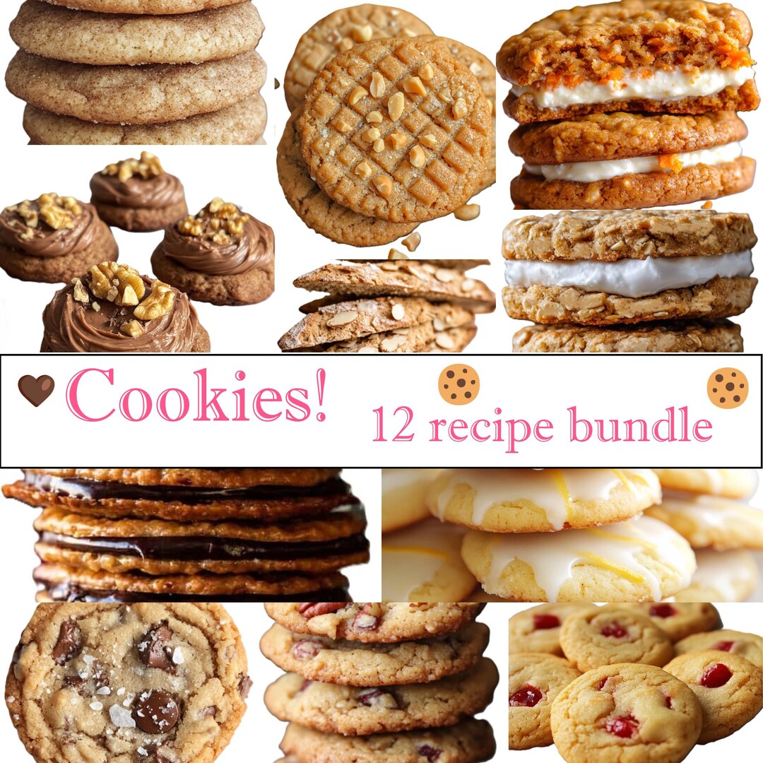 12 BEST Cookies Recipe Bundle Printable Download - Etsy