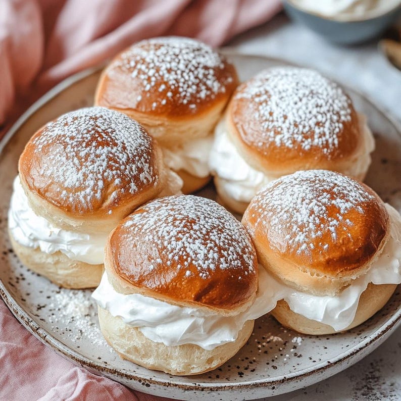 Best Cream Filled Milk Buns Digital Recipe, Printable PDF Recipes Bread ...