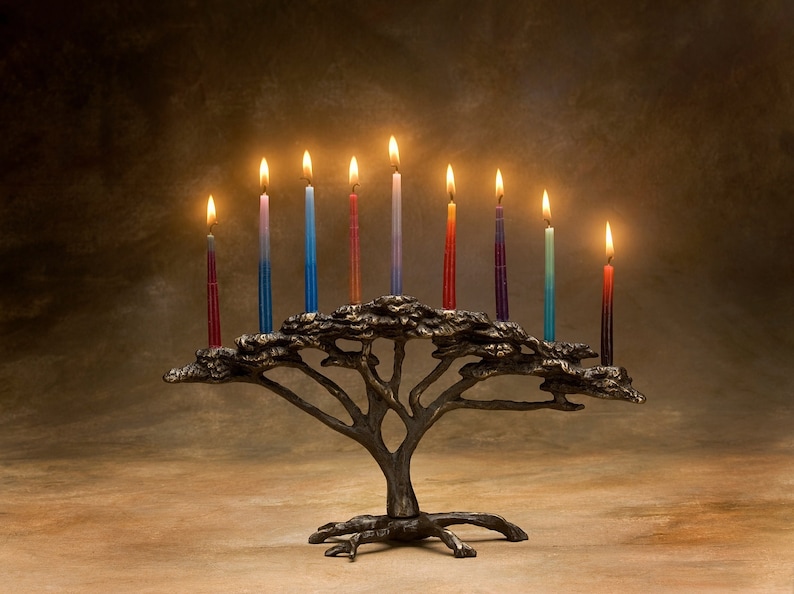Tree of Life Menorah 9 Candle for Hanukkah Item 824 - Etsy