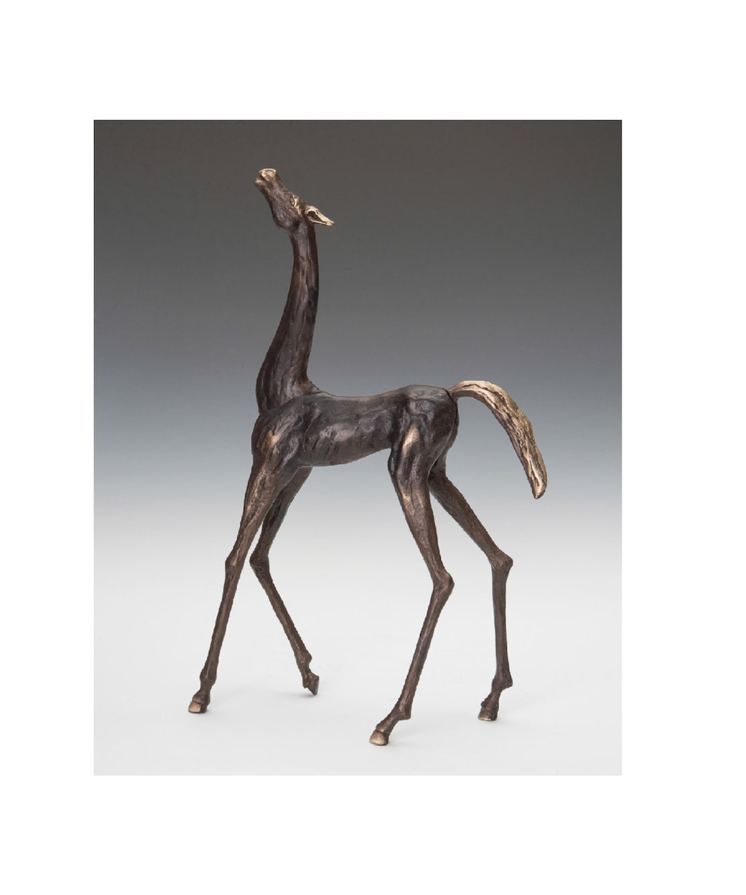 Stylized Stallion (long Neck) - Item #725, Bronze Sculpture - Etsy