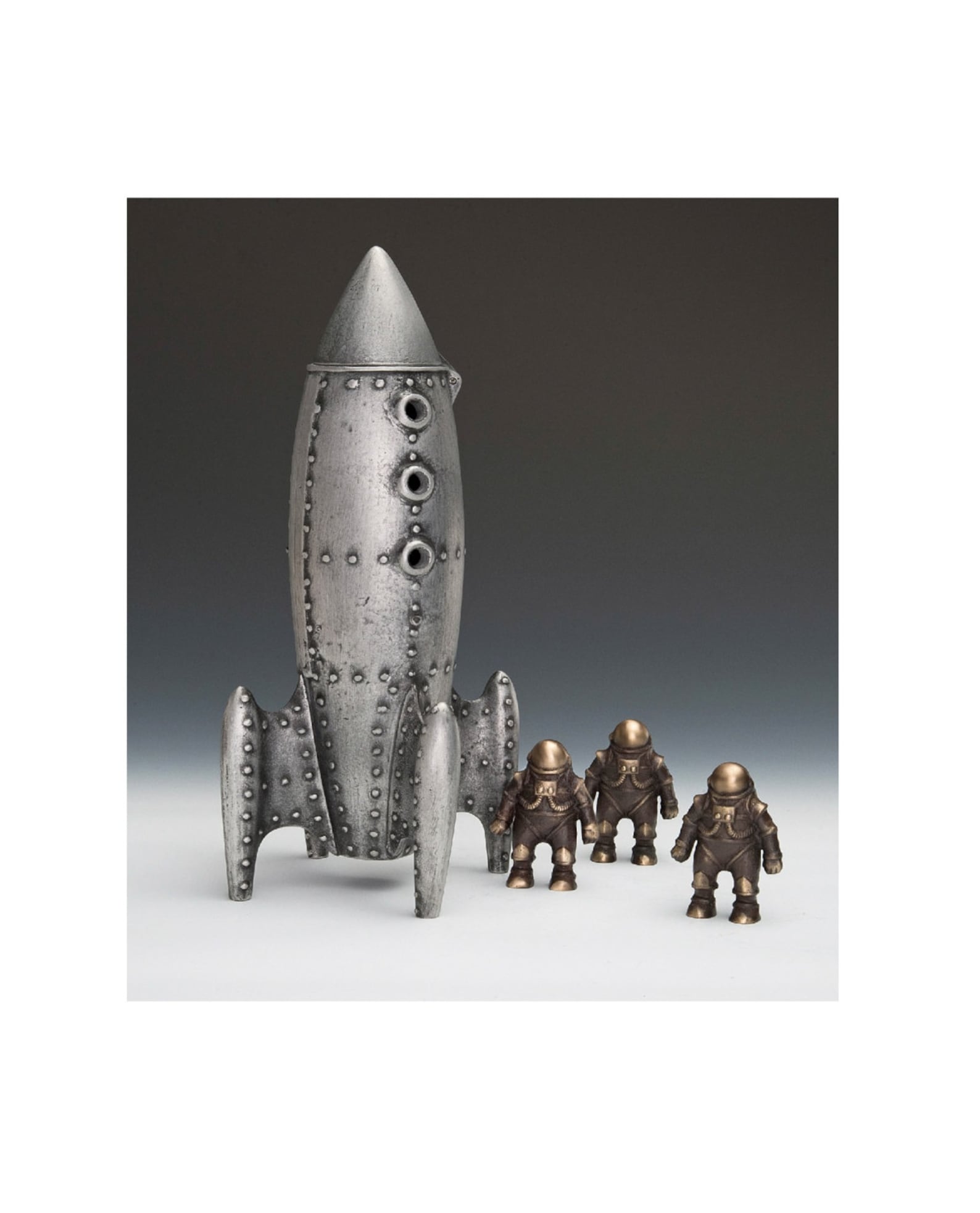 Moon Rocket Coin Bank With One Spaceman Item 924 Cast - Etsy Canada