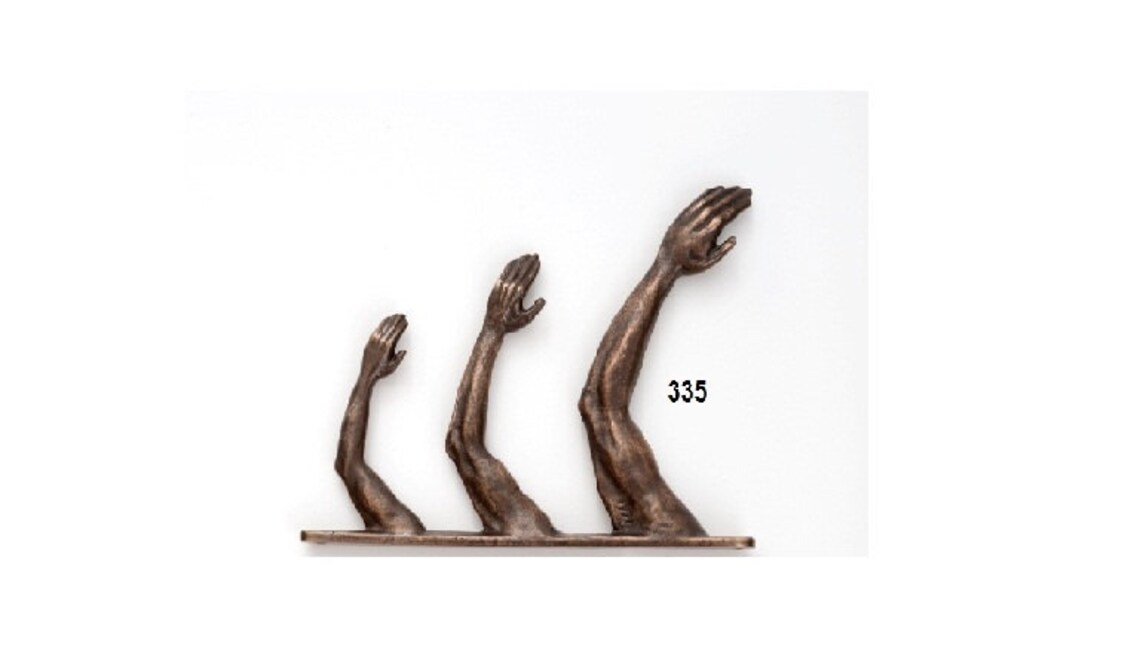 3 Arm Hook in Bronze Three together Limited inventory | Etsy