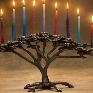 Tree of Life Menorah - 9 Candle for Hanukkah - Item #824, Holiday or ...