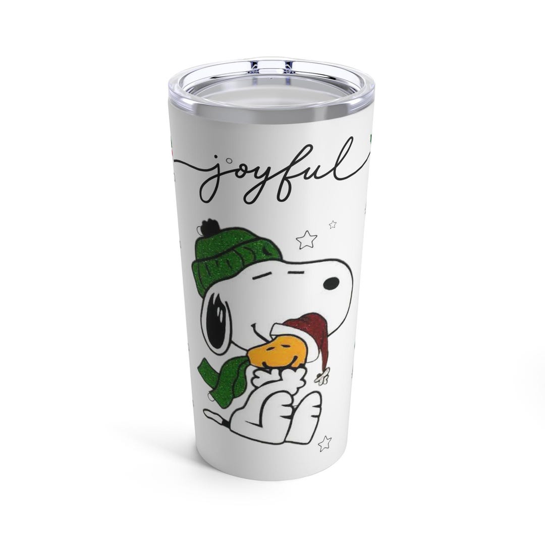 Snoopy Festive Christmas Holiday Tumbler 20oz - Etsy