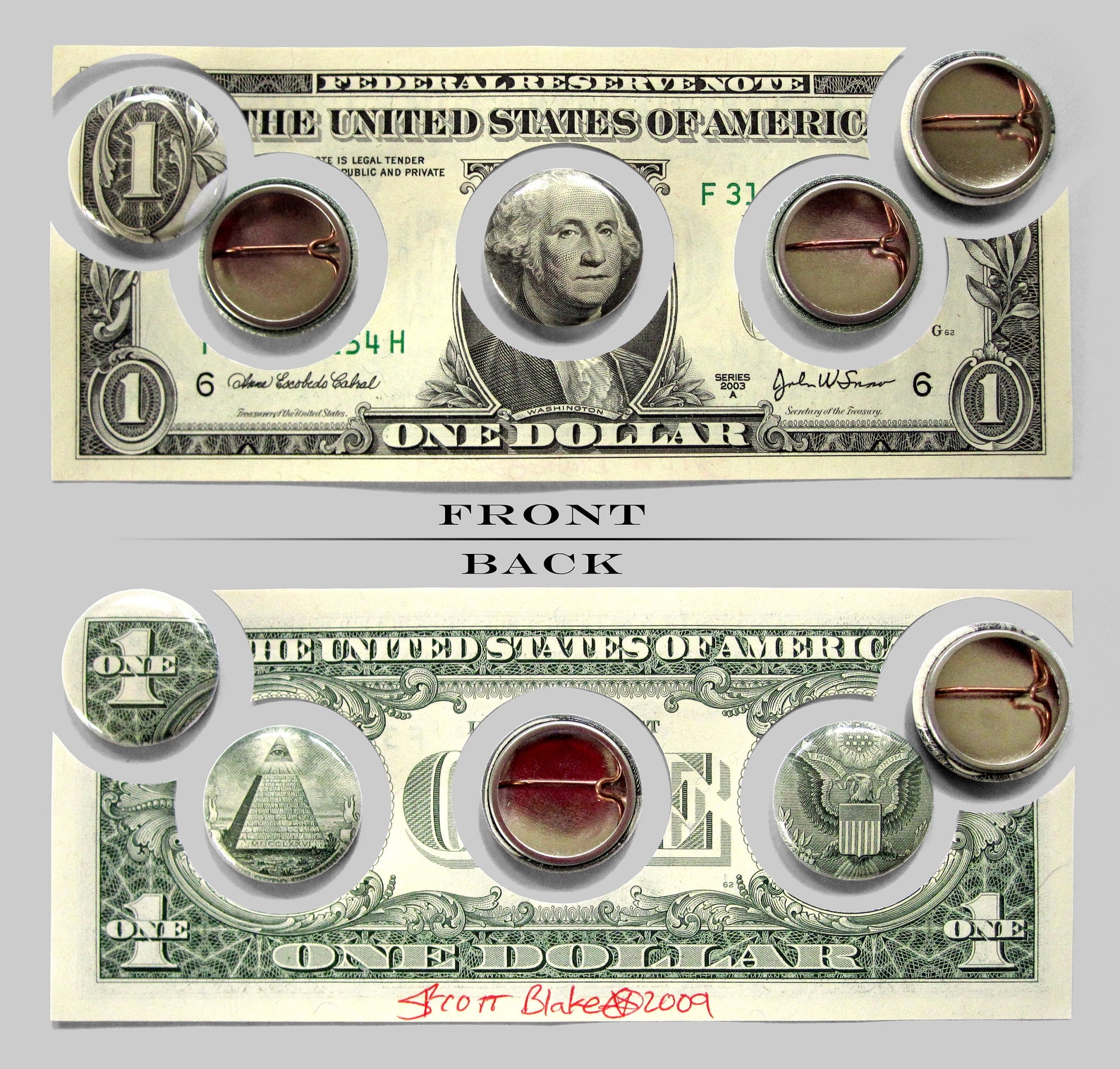 Money Buttons Made From Real US Currency - Etsy