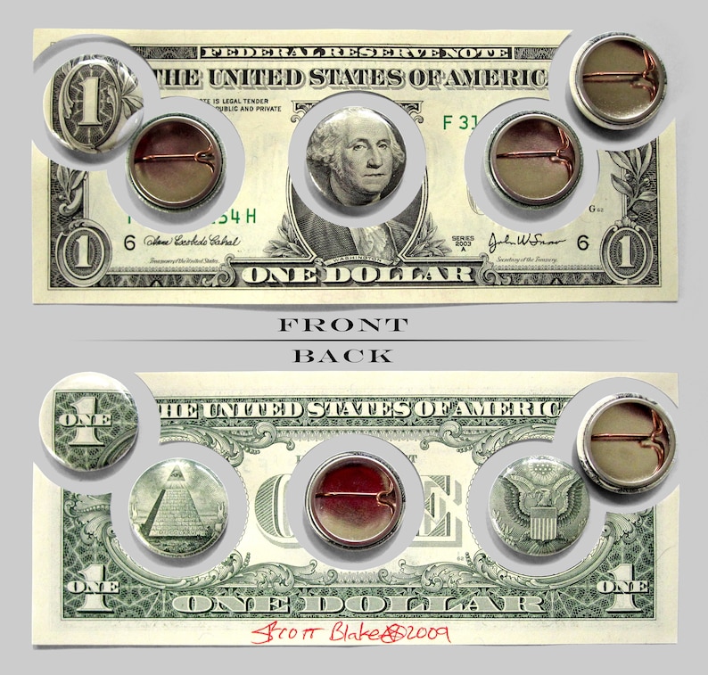 Money Buttons Made From Real US Currency - Etsy