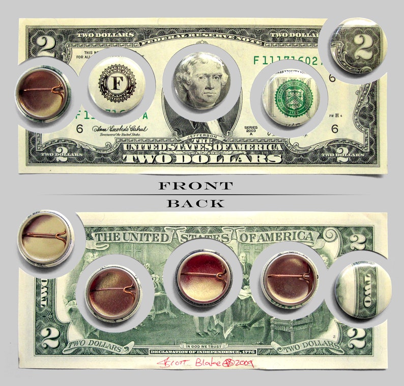 Money Buttons Made From Real US Currency - Etsy