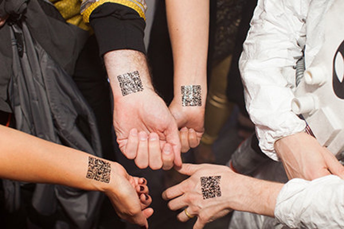 Custom QR Code Temporary Tattoos by Scott Blake - Etsy