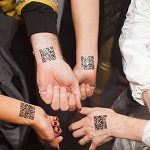 Custom QR Code Temporary Tattoos by Scott Blake - Etsy