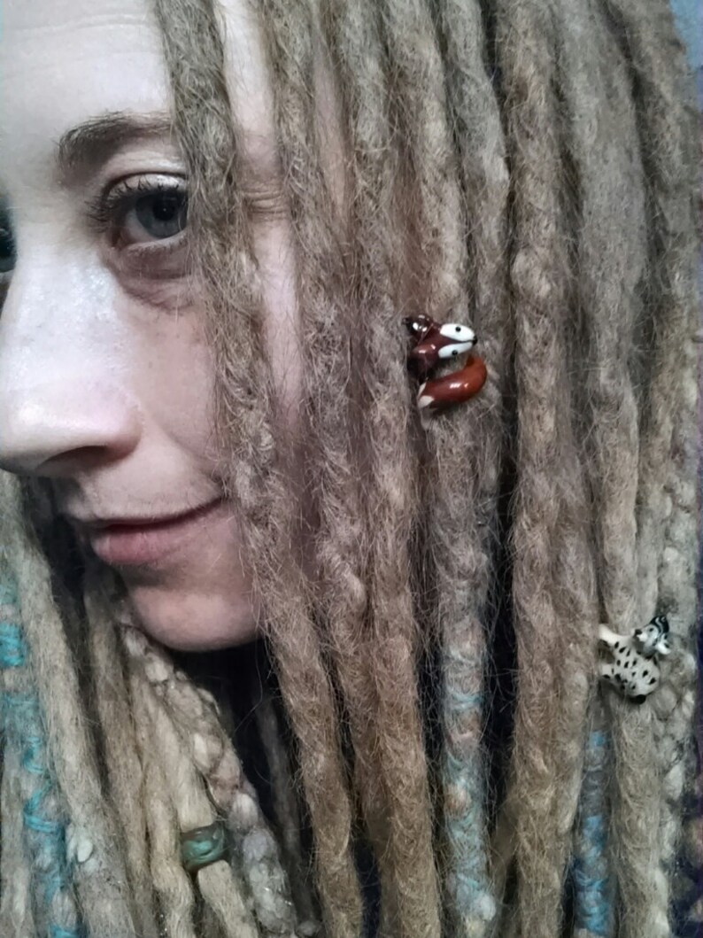 5mm Glass Dread Bead Dreadlock Hyena Bead 45 or 6mm Hole | Etsy