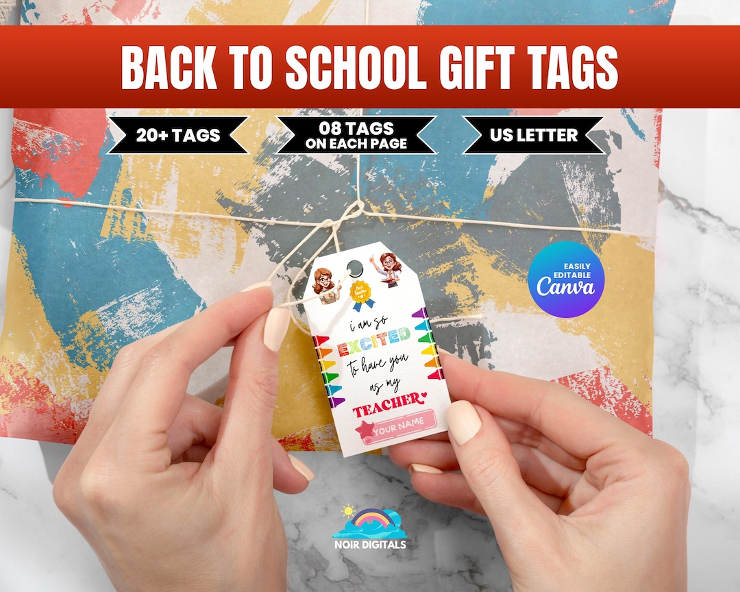 Back to School Etiquetas Escolares Editable Printable Gift Tags ...