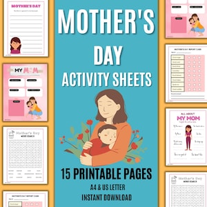 All About My Mom Printable: Mother's Day Activity, Fun Prompts (PDF) - Etsy