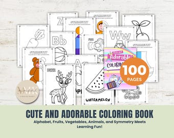 Alphabet Coloring Pages: Preschool Learning Activity (digital Download ...