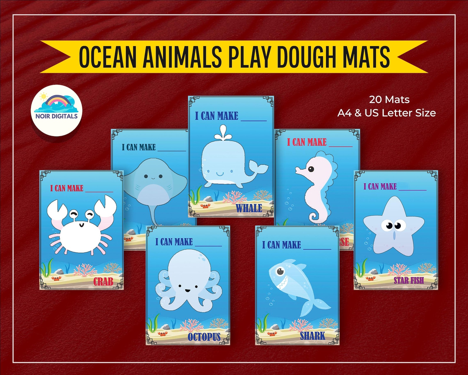 Play Dough Mats Mega Bundle: 200+ Toddler Activities (PDF, Digital ...