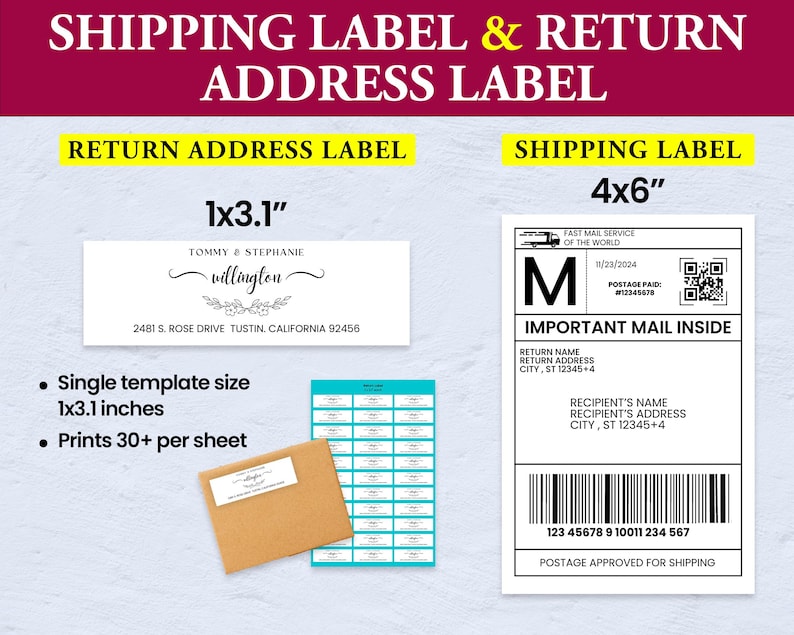 Editable Box Label Template, Custom Packaging Labels, Packaging Sticker ...