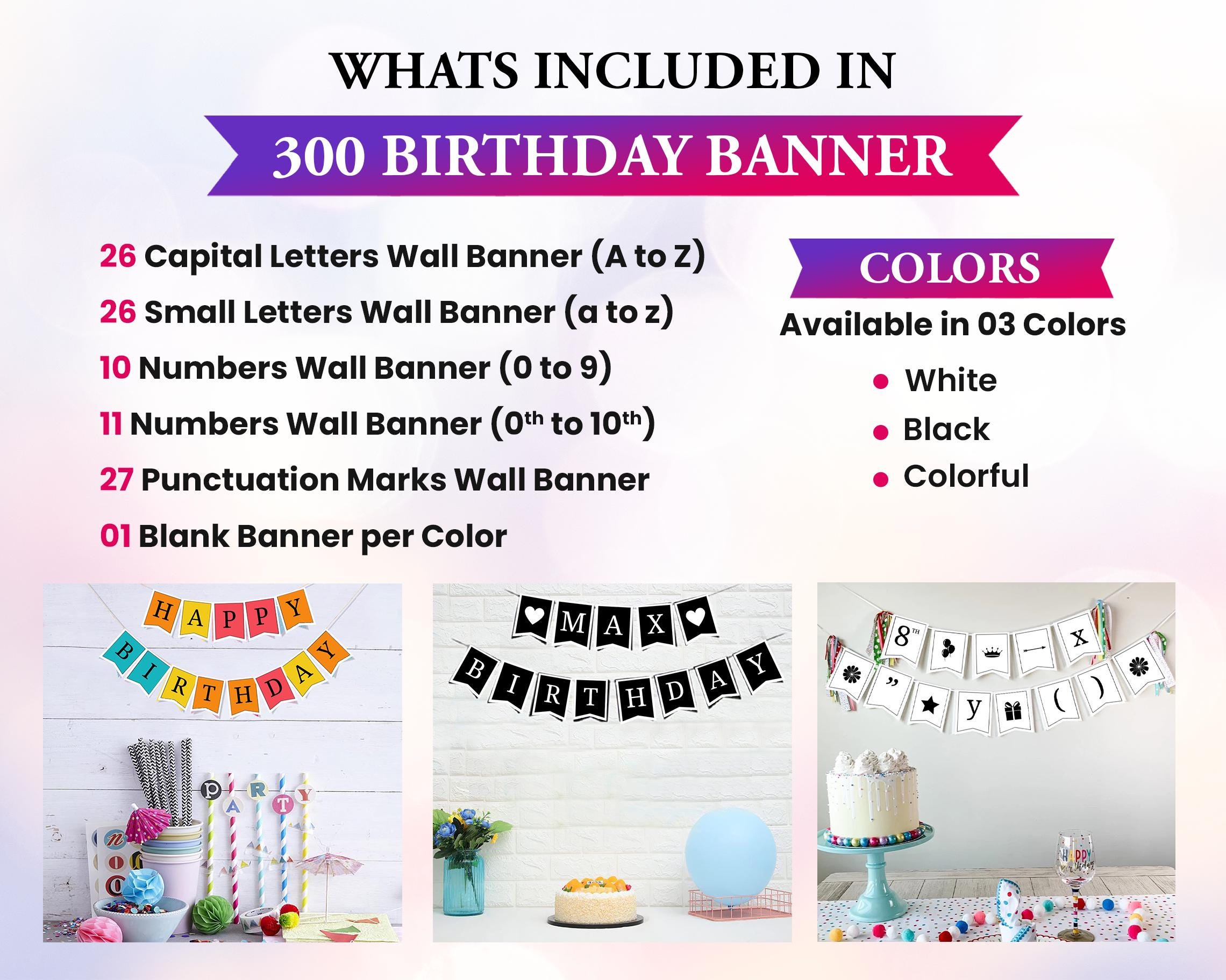 Party Favor Templates Bundle Birthday Invitations Banners Stickers ...