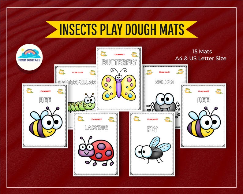 Play Dough Mats Mega Bundle: 200+ Toddler Activities (PDF, Digital ...
