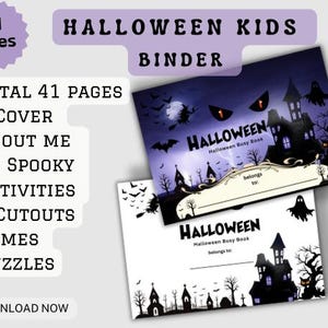 Halloween Busy Book Printable Toddler Learning Book Halloween ...