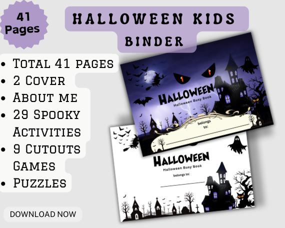 Halloween Busy Book Printable Toddler Learning Book Halloween ...