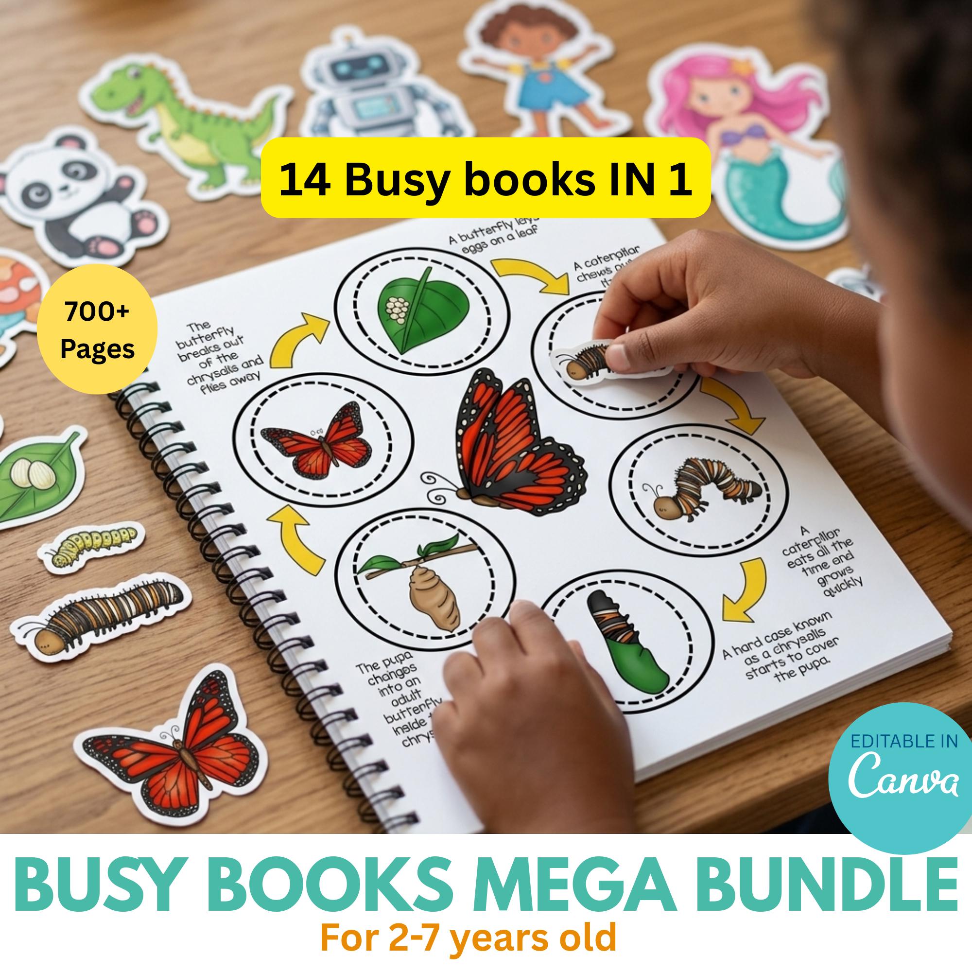 Editable Toddler Busy Book Bundle Preschool Kindergarten Busy Binder ...