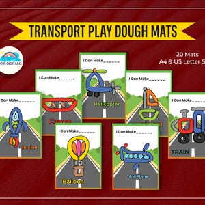 Play Dough Mats Mega Bundle: 200+ Toddler Activities (PDF, Digital ...