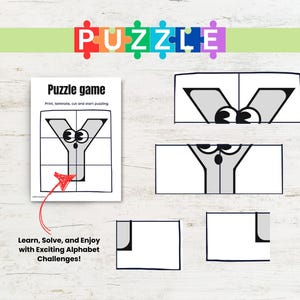 Montessori Printable Puzzle Indoor Outdoor Games for Kids Preschool ...
