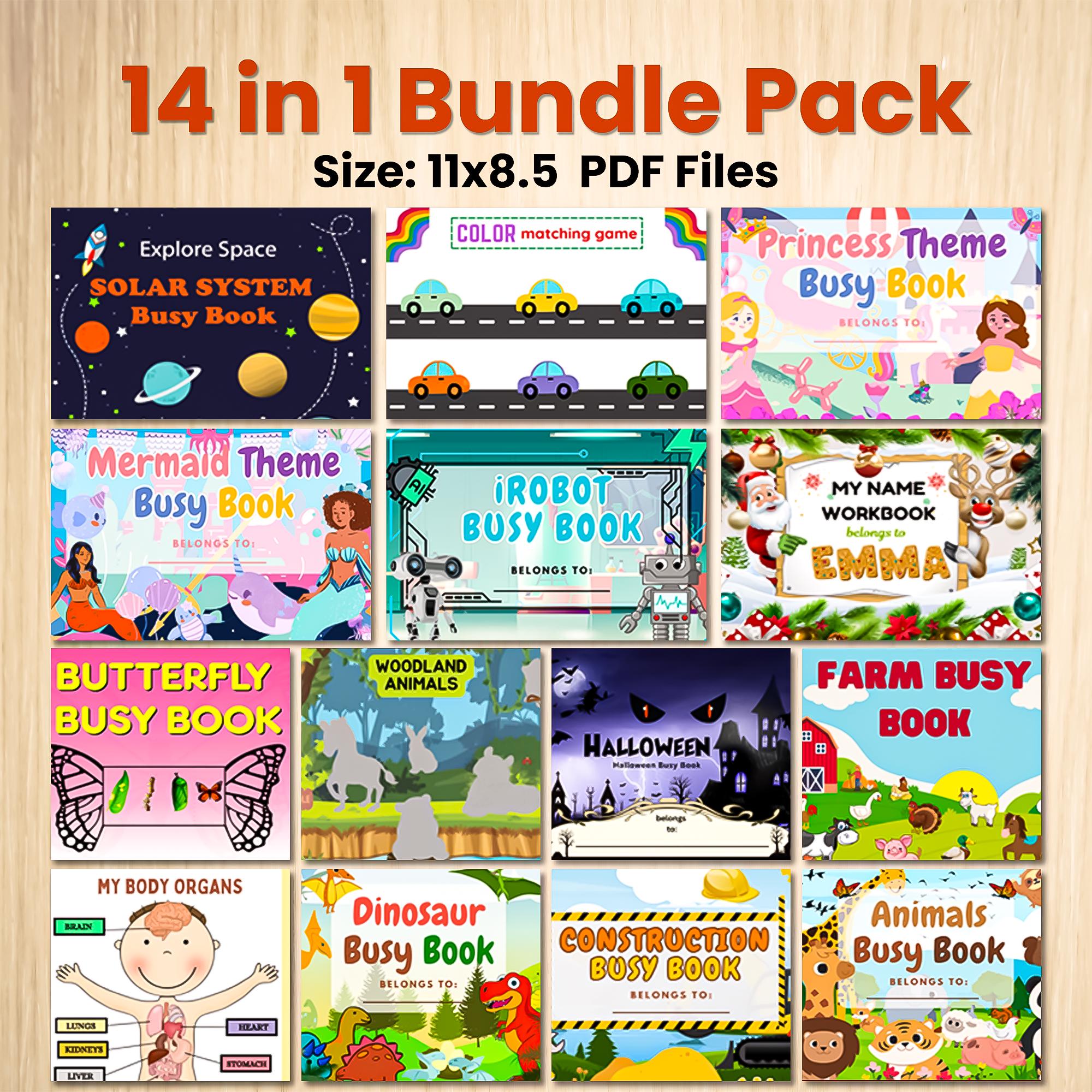 Editable Toddler Busy Book Bundle Preschool Kindergarten Busy Binder ...