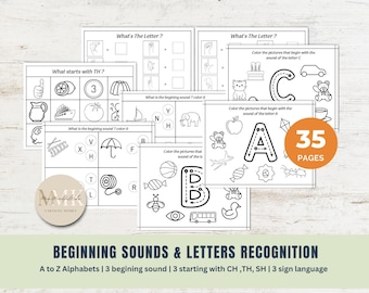 Alphabet Worksheets Printable Tracing Coloring Homeschool Teacher Kids ...