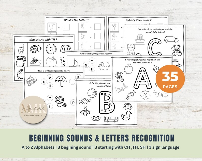 Alphabet Tracing Worksheets: Preschool Letter Practice (digital ...