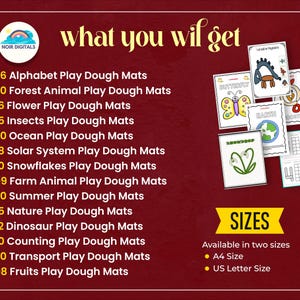 Play Dough Mats Mega Bundle: 200+ Toddler Activities (PDF, Digital ...