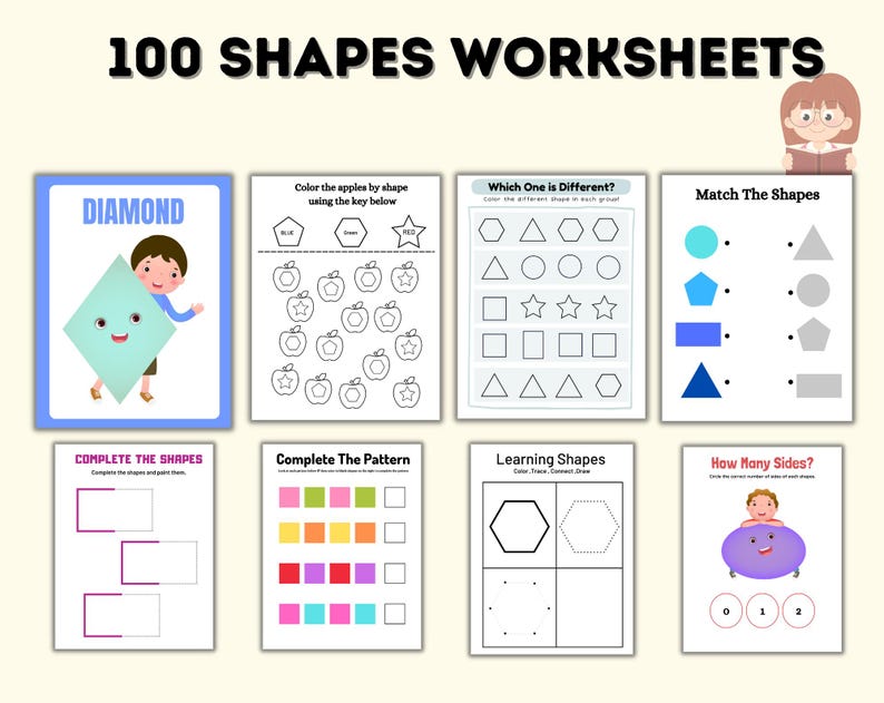 Preschool Toddler Learning Worksheets Bundle 1000+ Homeschool Activity ...