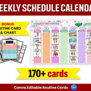 Chore Chart for Kids Morning Afternoon & Evening Routine Chart Planning ...
