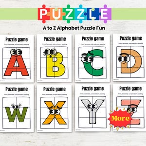 Montessori Printable Puzzle Indoor Outdoor Games for Kids Preschool ...