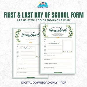 First and Last Day of School Interview - All About Me Printable ...