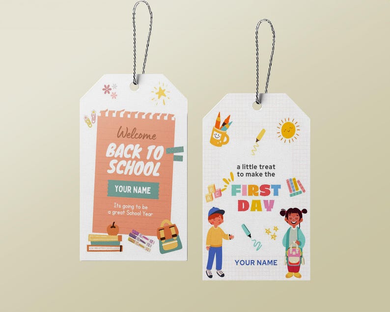 Editable Back to School Gift Tags: Teachers, Students & Friends (CANVA ...