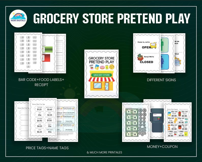 Pretend Play Bundle: Preschool Drama Play Roles Printable Activity Kits ...