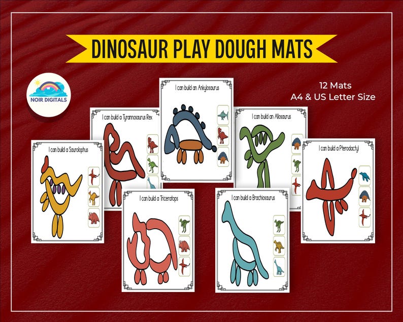 Play Dough Mats Mega Bundle: 200+ Toddler Activities (PDF, Digital ...
