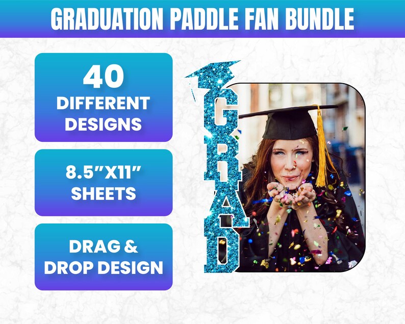 2025 Graduation Fan Template: DIY Custom Grad Paddle (canva, PDF) - Etsy