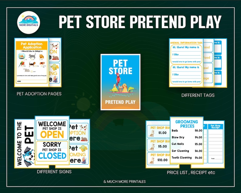 Pretend Play Bundle: Preschool Drama Play Roles Printable Activity Kits ...