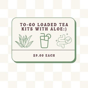 Aloe * TO-GO Loaded Tea Kits - Etsy