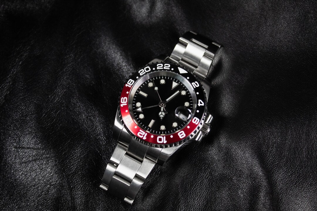 Custom Red Dive GMT Automatic Watch 40mm - Sapphire Glass, Homage ...