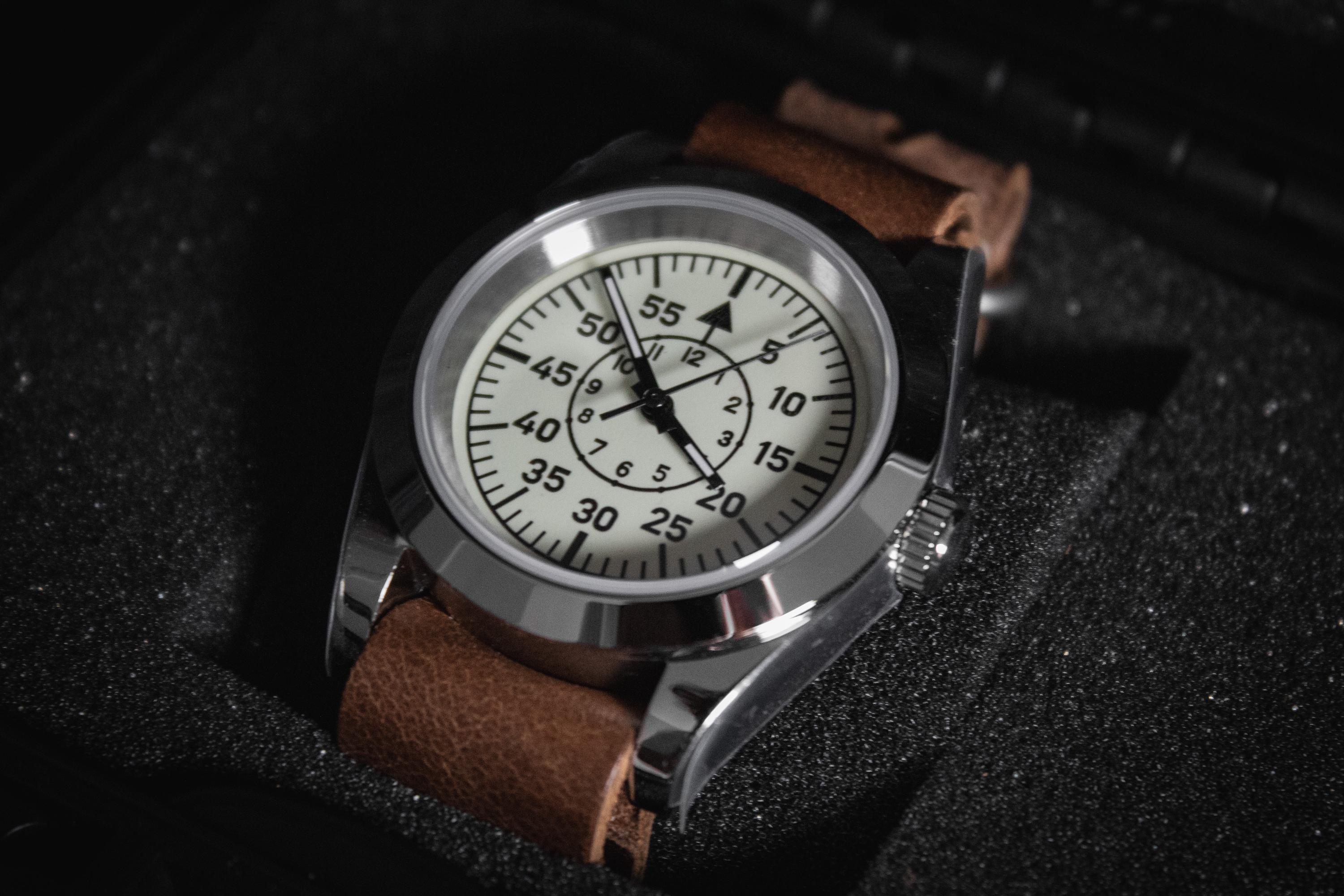 Custom Automatic Flieger Pilot Watch 40mm/36mm Sapphire, Polished Steel ...