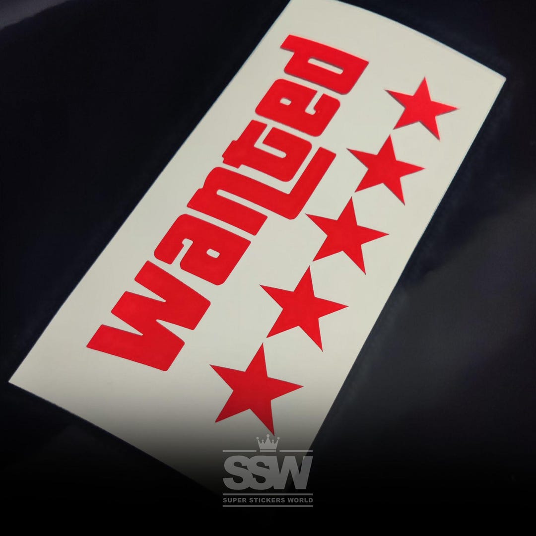 Wanted GTA Vinyl Decal Sticker Car JDM - Etsy