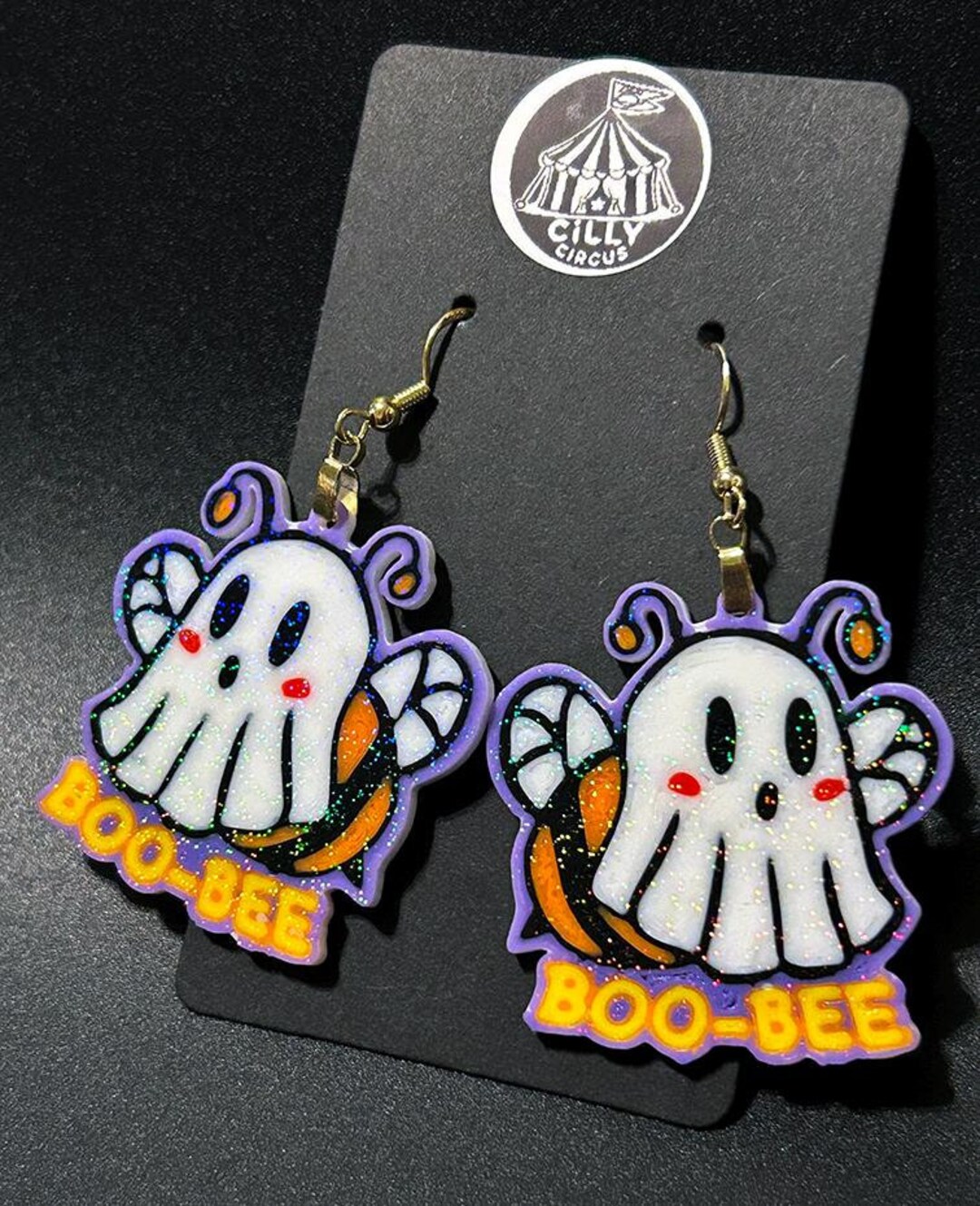 Boo Bee Halloween Earrings - Cute 3D Printed Ghost Bee Costume Jewelry ...