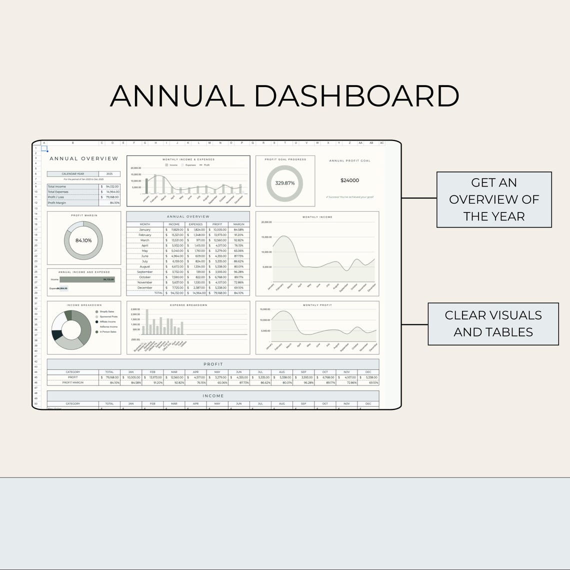 Ultimate Bookkeeping Package, Small Business Bookkeeping Template ...